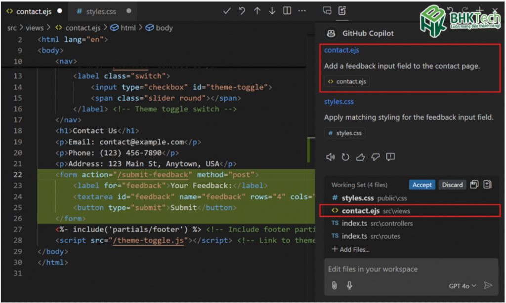 GitHub Copilot trong VS Code: Công Cụ Lập Trình AI Tối Ưu - BHK